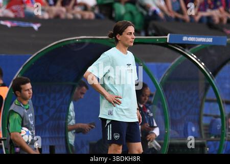 Renee Slegers (Head Coach, Arsenal Women FC) at the press conference ...