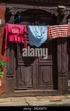Daily Life In Bhaktapur, Nepal Stock Photo - Alamy