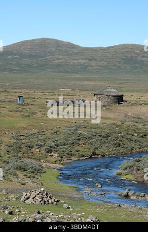 Lesotho traditional hut house homes in Lesotho village in Africa ...