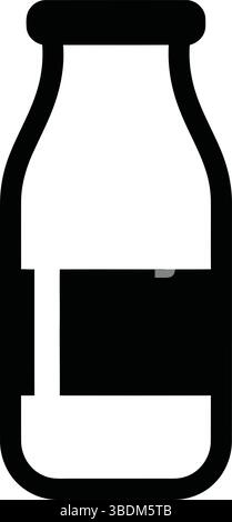 flat milk bottle Stock Vector Image & Art - Alamy