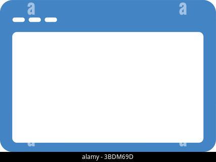 Vector illustration of a simplified web browser window with shadow ...