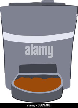control automatic pet feeder cartoon vector illustration Stock Vector ...