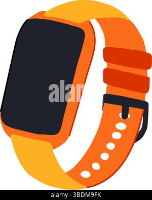 wearable biometric bracelet cartoon vector illustration Stock Vector ...