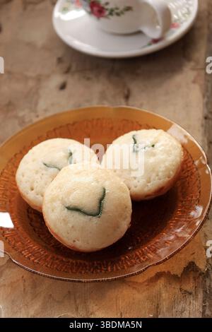 Kue Apem, an Indonesian traditional cake on street food market, in ...