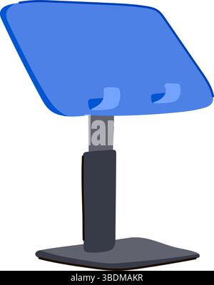 foldable book reading stand cartoon vector illustration Stock Vector ...