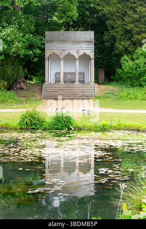 Gothic seat in Hardwick park Stock Photo - Alamy