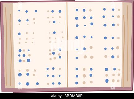 education braille textbook cartoon vector illustration Stock Vector ...