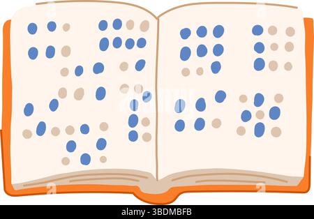 blindness braille textbook cartoon vector illustration Stock Vector ...