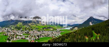 famous swiss town of davos Stock Photo - Alamy