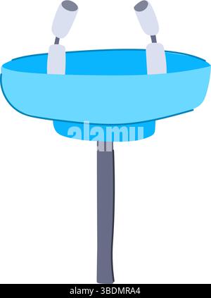 emergency eye wash station cartoon vector illustration Stock Vector ...