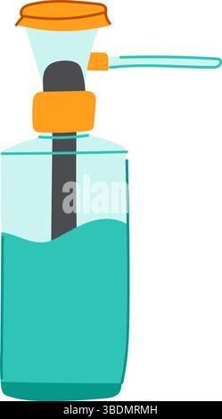 flushing eye wash station cartoon vector illustration Stock Vector ...