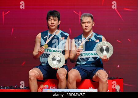 Kuala Lumpur, Malaysia. 25th May, 2025. Man Wei Chong/Kai Wun Tee (R) compete during the men's ...