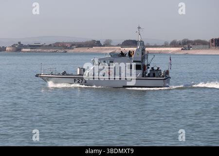 Royal Navy, Archer Class Patrol Vessel HMS Blazer, P279, on patrol in ...