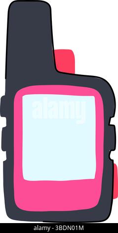 receiver gps beacon cartoon vector illustration Stock Vector Image ...