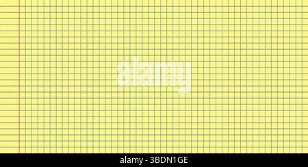 Yellow legal paper with wide checkered lines. Notebook paper background ...