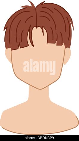 curly hairstyles for kid boy cartoon vector illustration Stock Vector ...