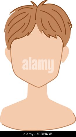 buzzcut hairstyles for kid boy cartoon vector illustration Stock Vector ...