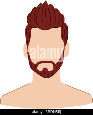 sidepart hairstyles for men cartoon vector illustration Stock Vector ...