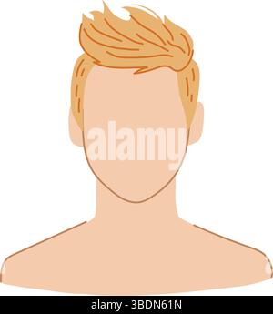 spiky hairstyles for men cartoon vector illustration Stock Vector Image ...