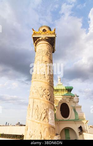Karlskirche Charles Church from observation platform Vienna 04. Wieden ...
