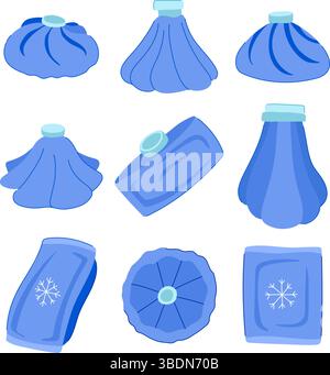 recovery ice pack for injuries cartoon vector illustration Stock Vector ...