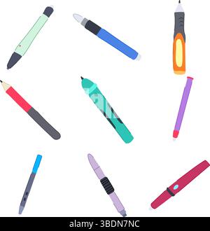 interactive smartboard set cartoon vector illustration Stock Vector ...