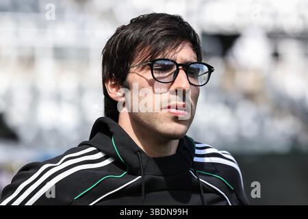Sandro Tonali Of Newcastle United Arrives during the Newcastle United v ...