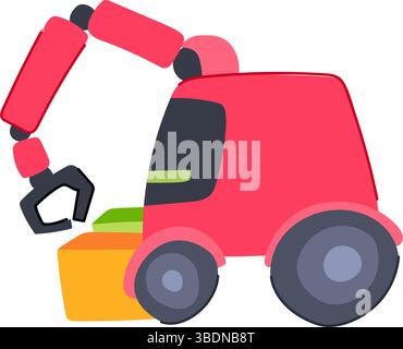 automation mini robot sorting trash cartoon vector illustration Stock ...