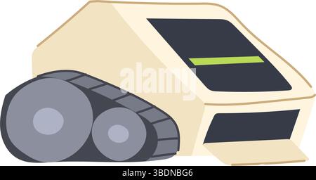 smart mini robot sorting trash cartoon vector illustration Stock Vector ...