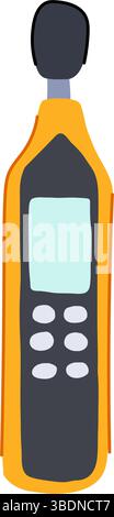 flute noise level meter cartoon vector illustration Stock Vector Image ...