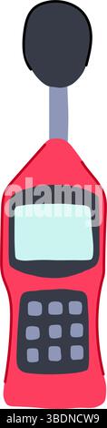 flute noise level meter cartoon vector illustration Stock Vector Image ...