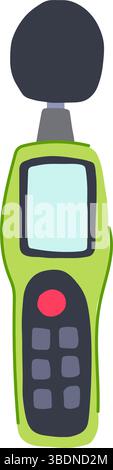 flute noise level meter cartoon vector illustration Stock Vector Image ...