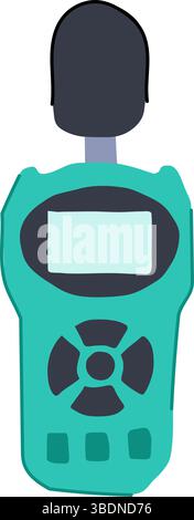flute noise level meter cartoon vector illustration Stock Vector Image ...