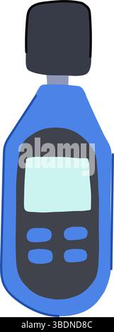 flute noise level meter cartoon vector illustration Stock Vector Image ...