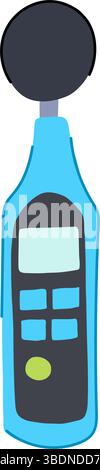 flute noise level meter cartoon vector illustration Stock Vector Image ...