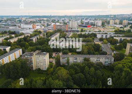 Aerial View of Typical Soviet Communist Residential District in Vilnius ...