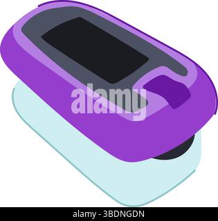 saturation oxygen fingertip monitor cartoon vector illustration Stock ...
