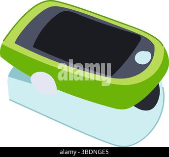 saturation oxygen fingertip monitor cartoon vector illustration Stock ...