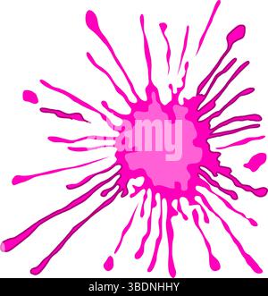 random paint splatters cartoon vector illustration Stock Vector Image ...