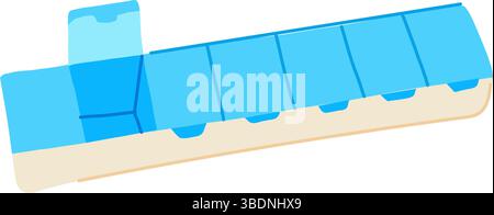 daily pill organizer cartoon vector illustration Stock Vector Image ...