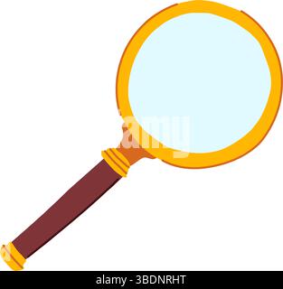 vision reading magnifier cartoon vector illustration Stock Vector Image ...