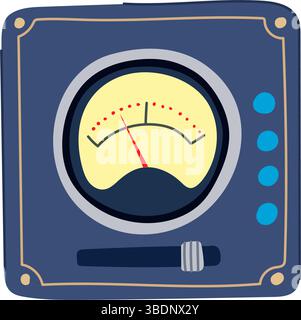 lights retro control panel cartoon vector illustration Stock Vector Image & Art - Alamy