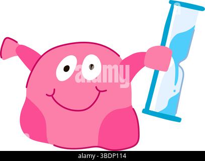 visual sand timer kids cartoon vector illustration Stock Vector Image ...