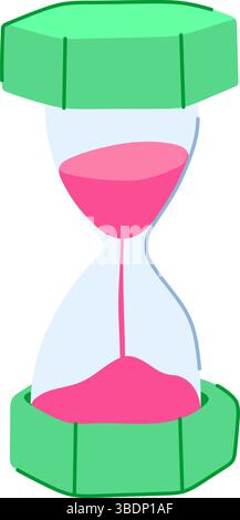countdown sand timer kids cartoon vector illustration Stock Vector ...