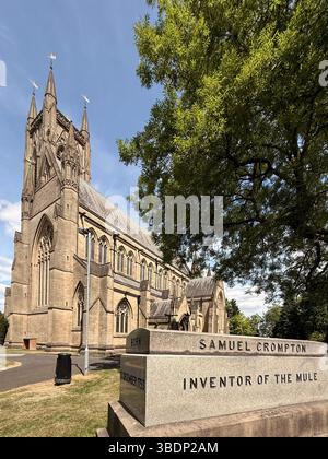 Tomb of Samuel Crompton (inventor of the Mule) in graveyard of Bolton ...
