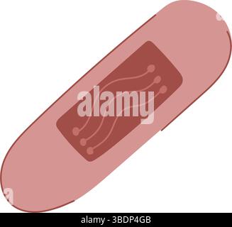 medical smart patch cartoon vector illustration Stock Vector Image ...