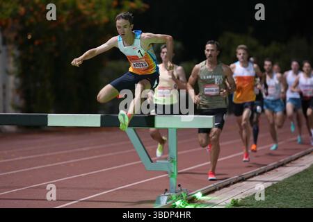 Kenneth Rooks (USA) wins the USATF steeplechase in 8:14.25 during Sound ...
