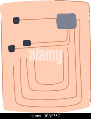 sensor smart patch cartoon vector illustration Stock Vector Image & Art ...