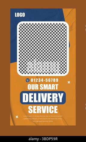 Fast Home Delivery Burger Social Media Instagram Story Stock Vector ...