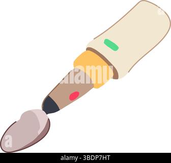 ergonomic smart spoon cartoon vector illustration Stock Vector Image ...